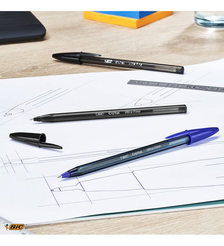 BIC Boîte de 20 stylos pointe fine Bleu - Tout Le Scolaire